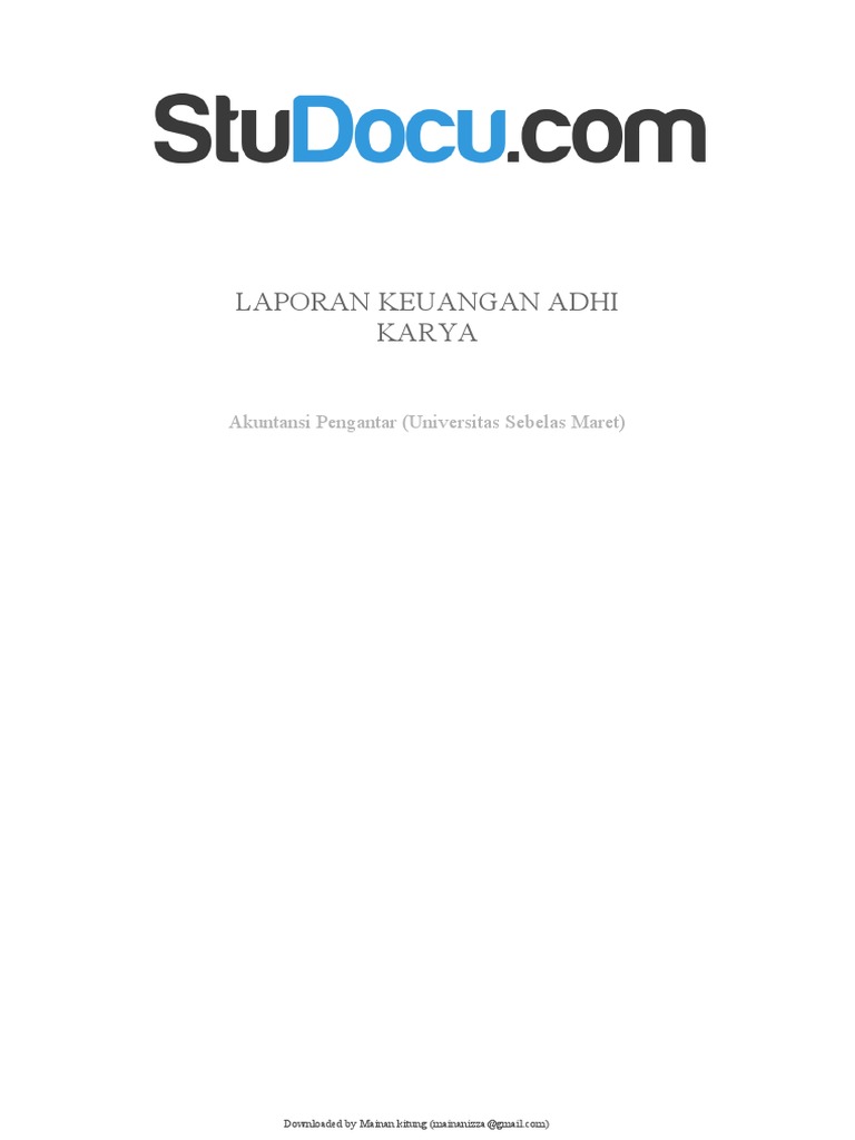 Laporan Keuangan Adhi Karya | PDF