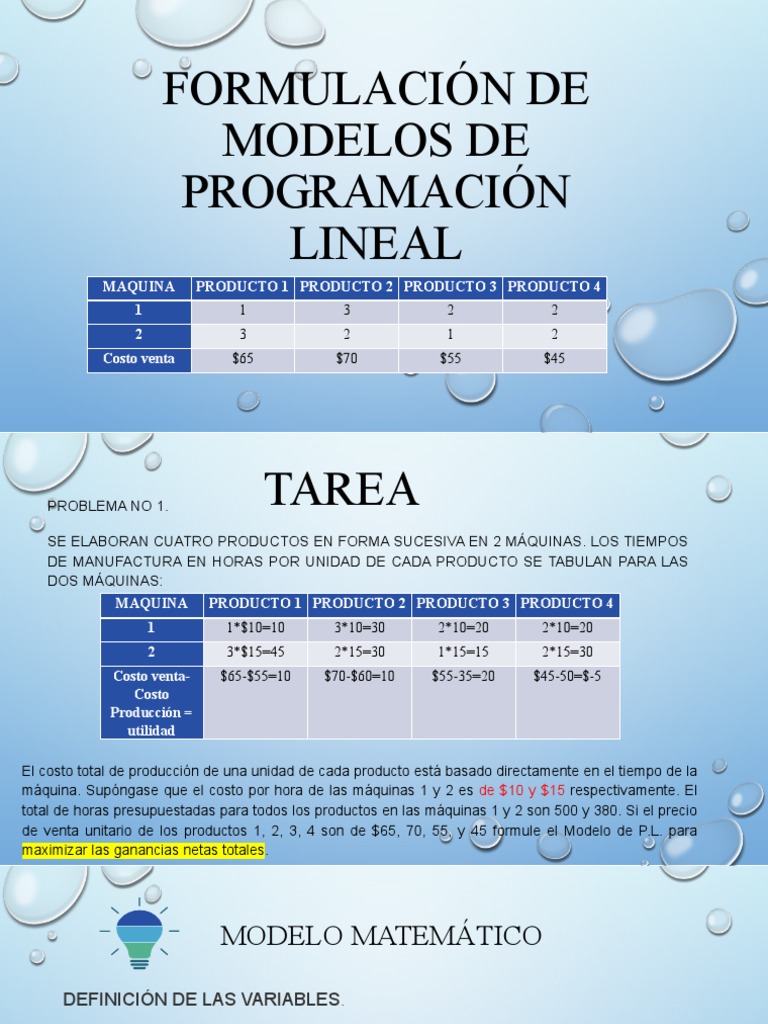 Modelos de Programacion Lineal para Examen | PDF | Programación lineal