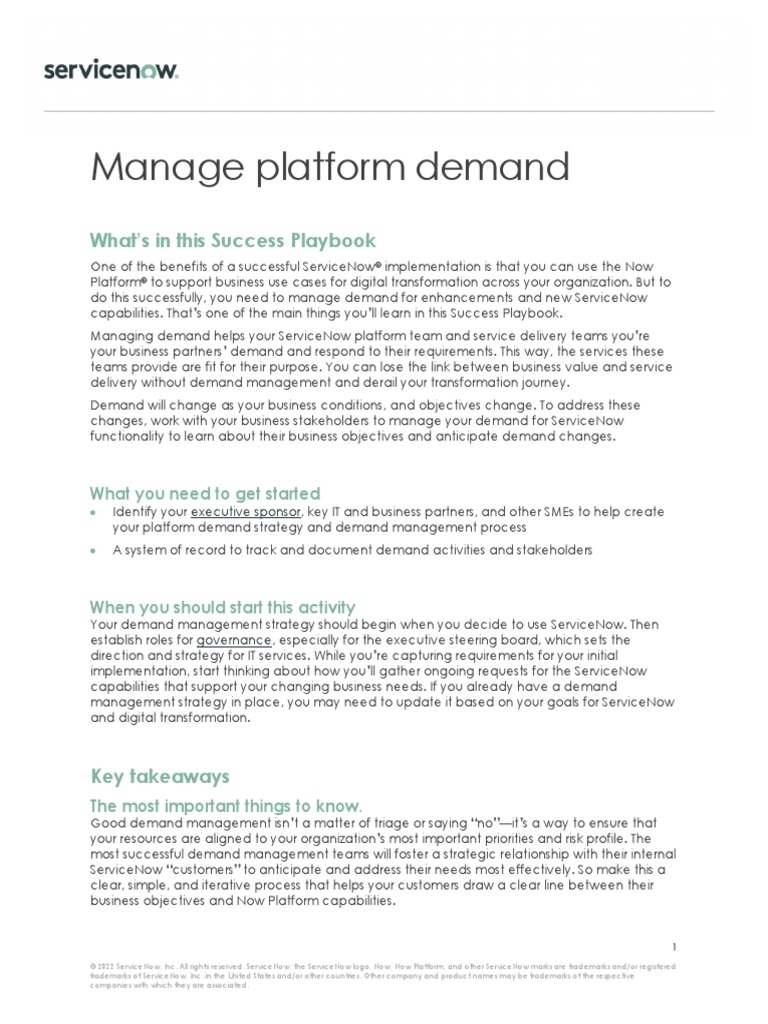 Platform Demand Management | PDF | Agile Software Development | Performance Indicator