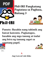 Phil-Iri Reading Materials Grade 3-6 Fil&English | PDF