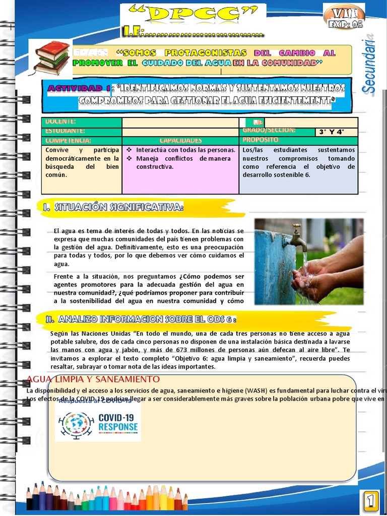 DPCC Actividad 1 | PDF | Agua | Lavar