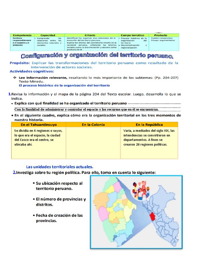 Ciencias Sociales Territorio Peruano | PDF