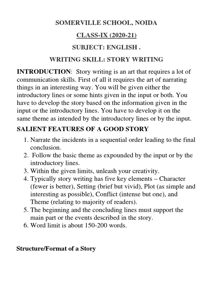 Story Writing | PDF | Plot (Narrative)
