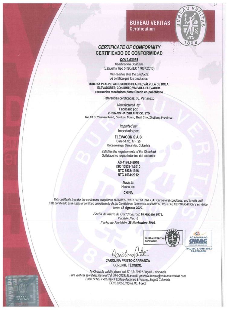 Elevacon - Co19.03055 | PDF