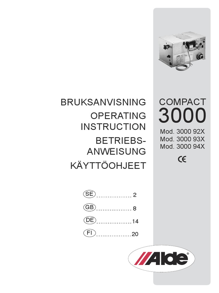 Alde 3000 User | PDF