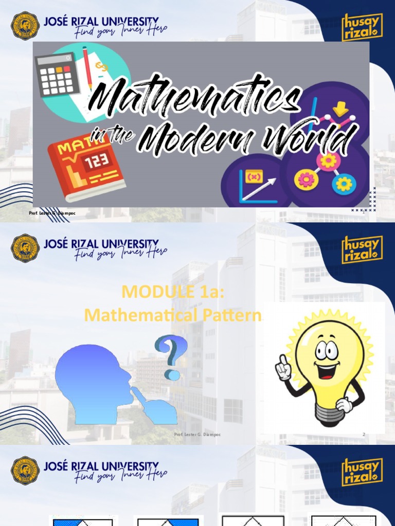 MAT C101 MODULE 1a MATHEMATICAL PATTERN | PDF