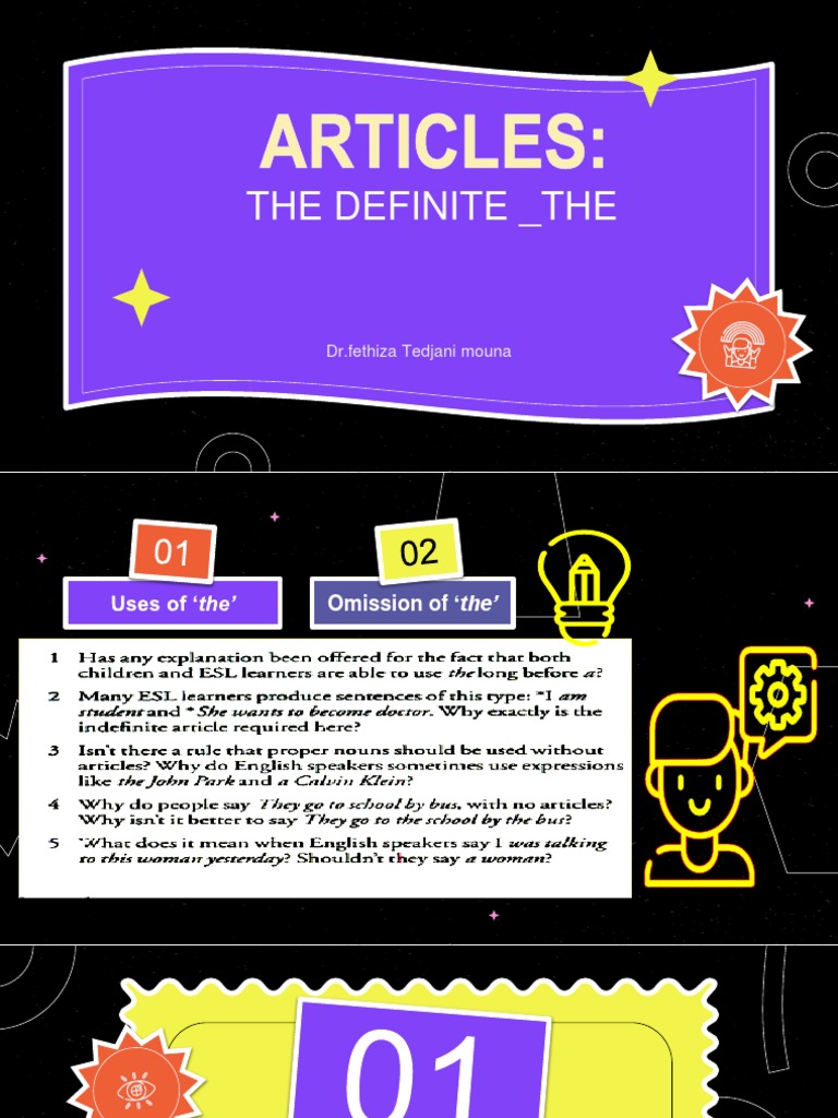 The Definite Article: Uses and Omission of "The | PDF | Noun | Mouse