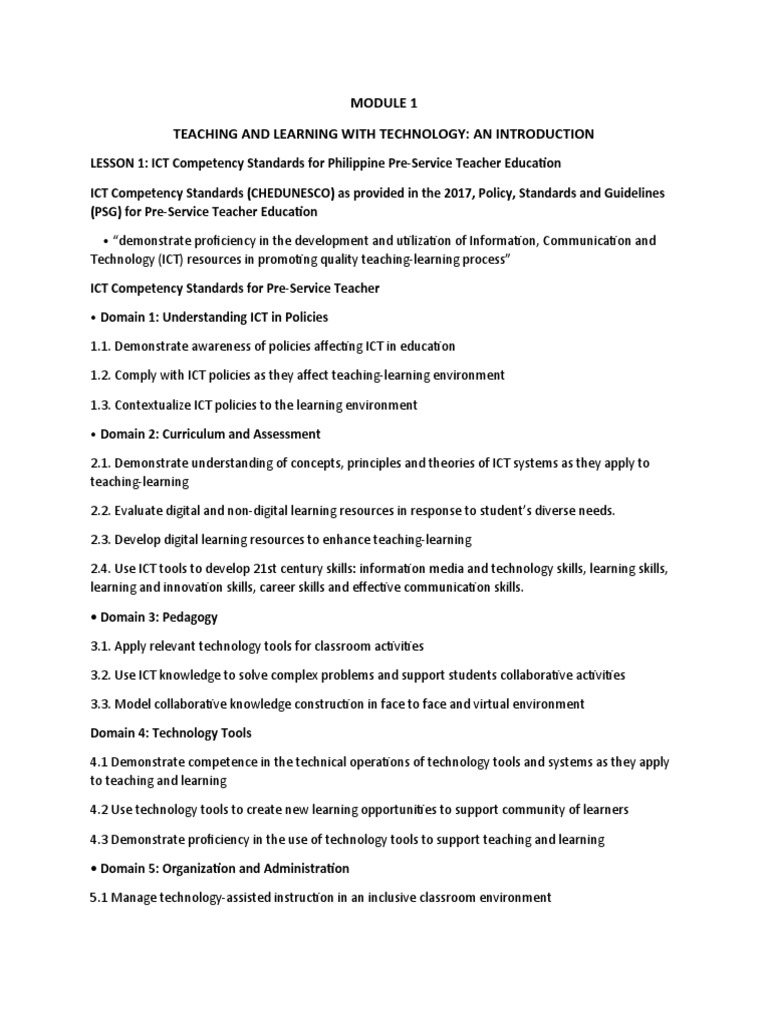 Understanding the Role of Technology in Teaching and Learning: An Analysis of ICT Competency ...