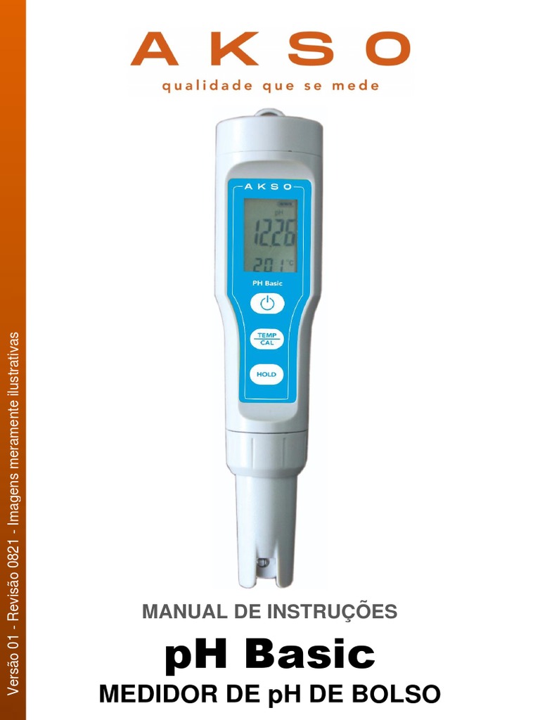 Manual do Medidor de pH Basic AKSO | PDF | Ph | Eletrodo