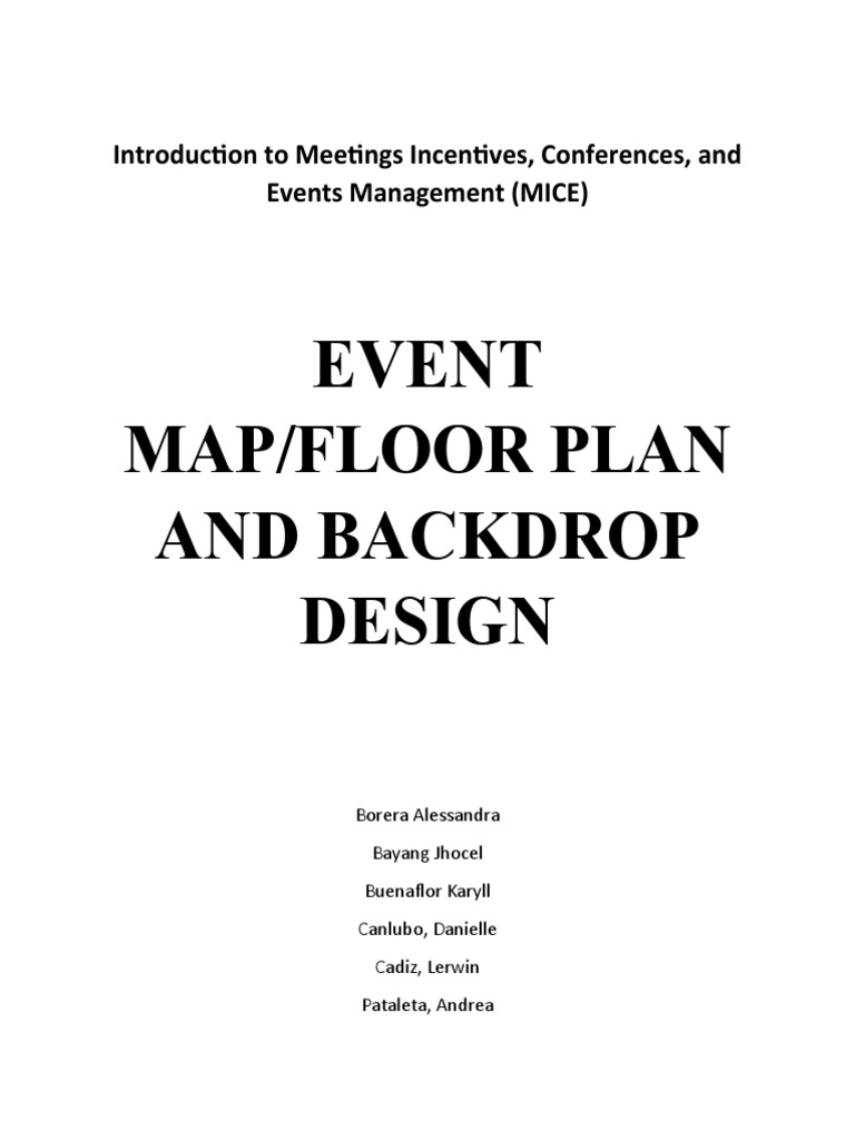 MICE Event Floor Plan and Design Guide | PDF