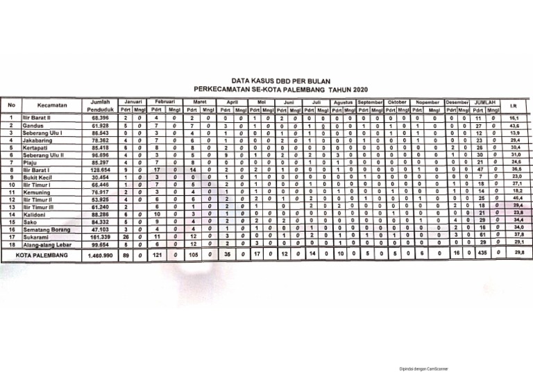 Data Pengidap DBD 2021 | PDF