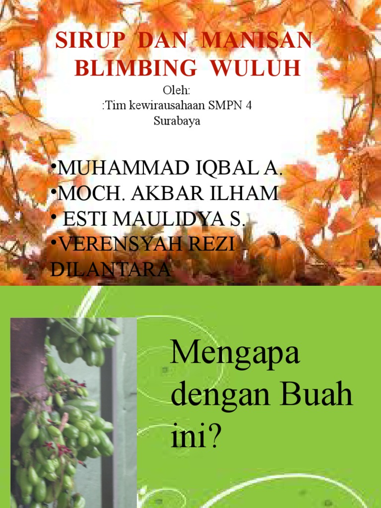 MENJADIKAN SISA BUAH MENJADI PELUANG BISNIS | PDF