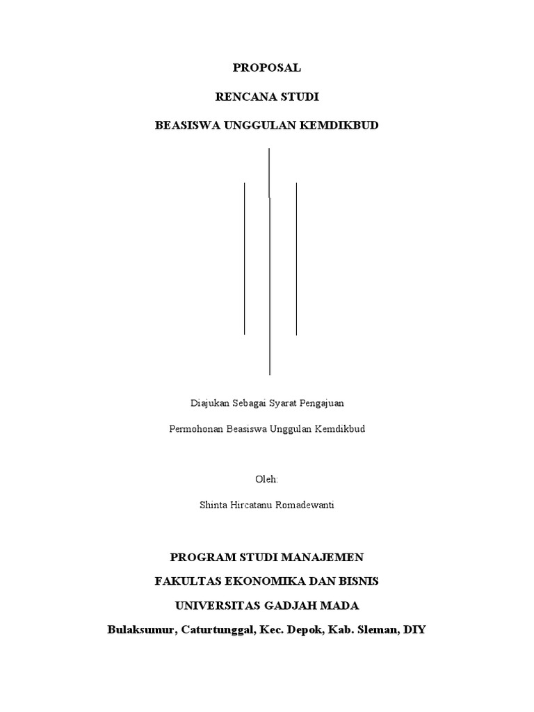 Proposal Rencana Studi Shinta | PDF