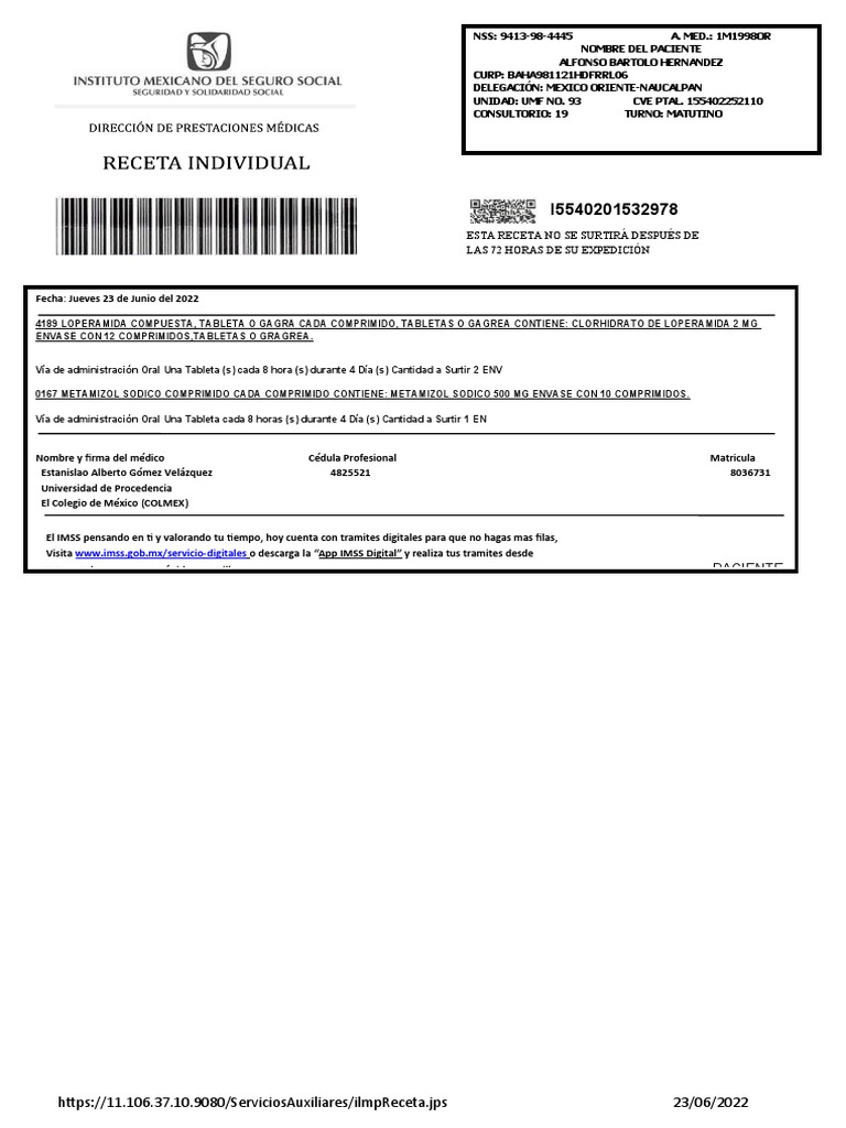 Documento Imss | PDF | Farmacología | Drogas