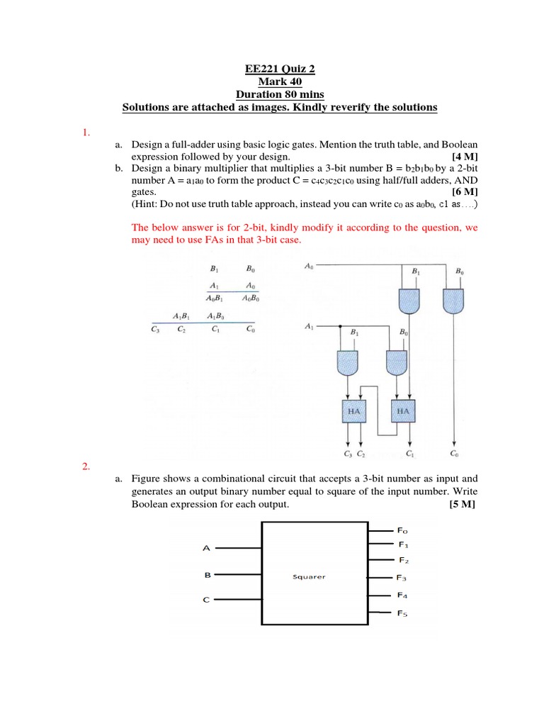Quiz2 With Solutions | PDF | Teaching Methods & Materials