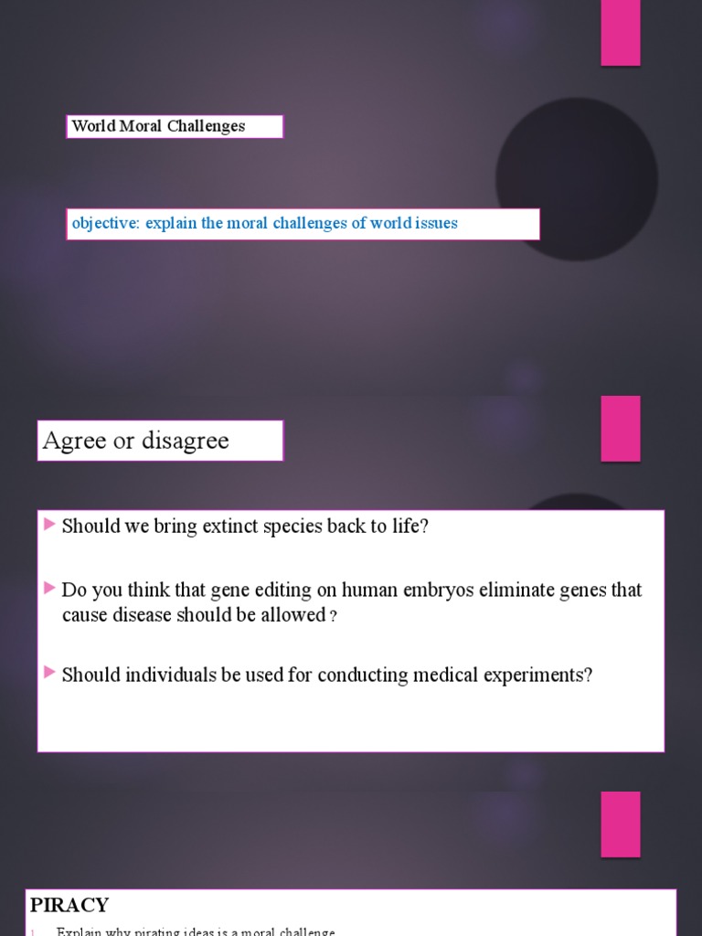 Term 1 Unit 1 Week 3 - World Moral Challenges | PDF