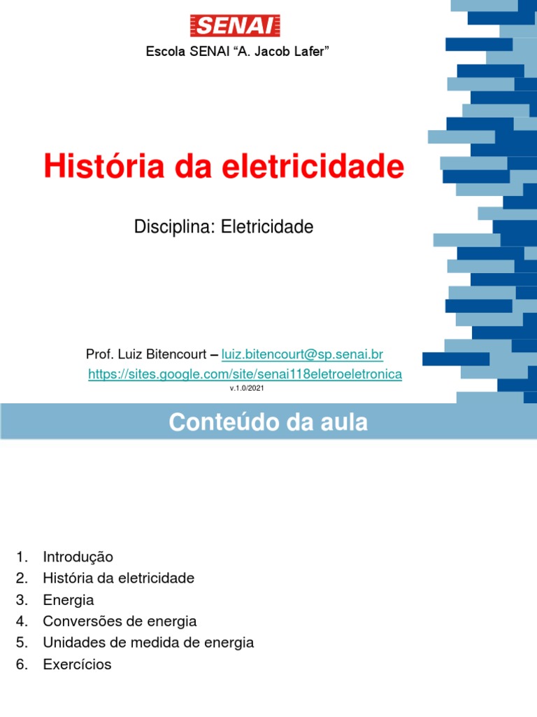 Aula 01 História Da Eletricidade Pdf Eletricidade Eletromagnetismo