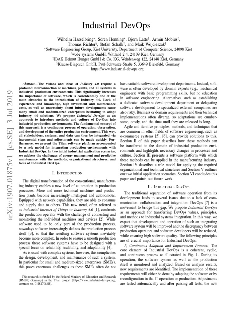 Industrial Devops | Download Free PDF | Software | System