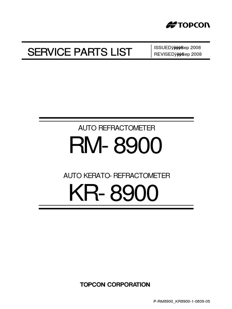 KR RM-8900 PartsList | PDF