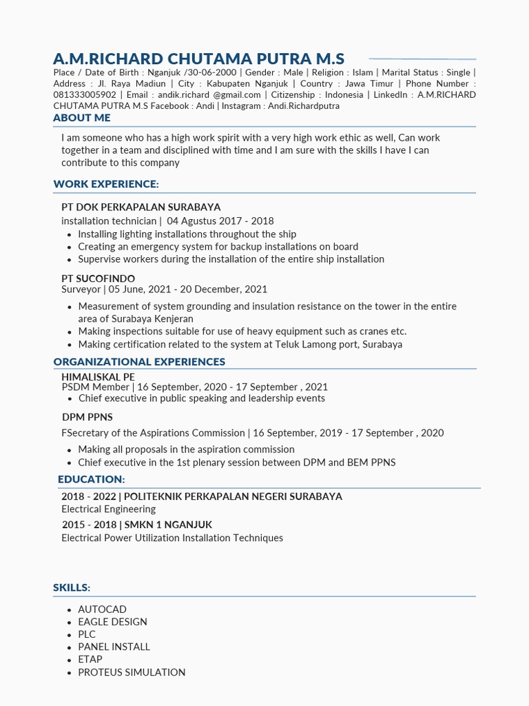 CV PT - Meratus Line | PDF