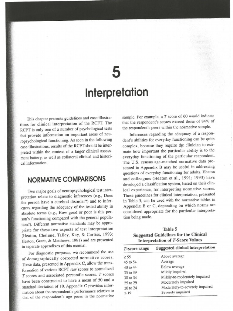 RCFT Interpretation | PDF