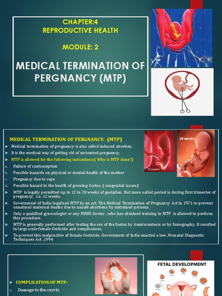 Indications and Complications of MTP | PDF | Abortion | Pregnancy