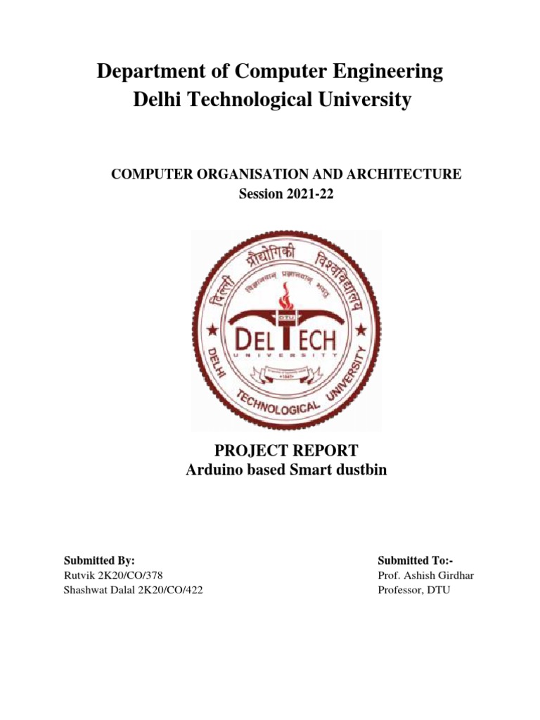 COA Project Report | PDF | Microcontroller | Computer Engineering
