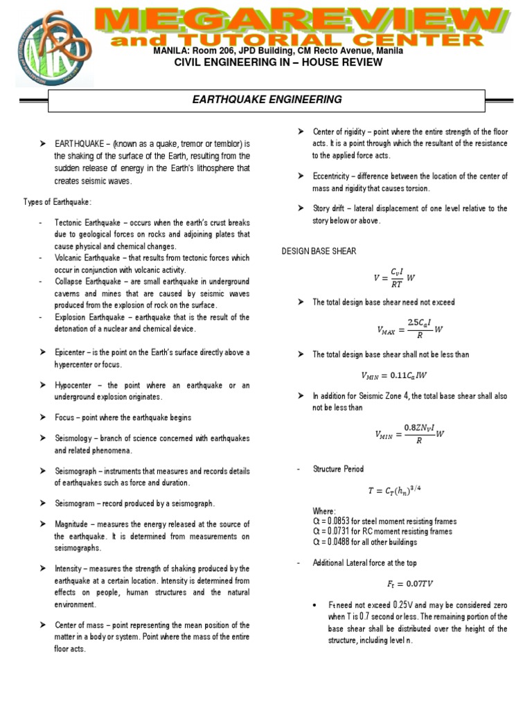 S1 Earthquake Engineering | Download Free PDF | Earthquakes | Geophysics