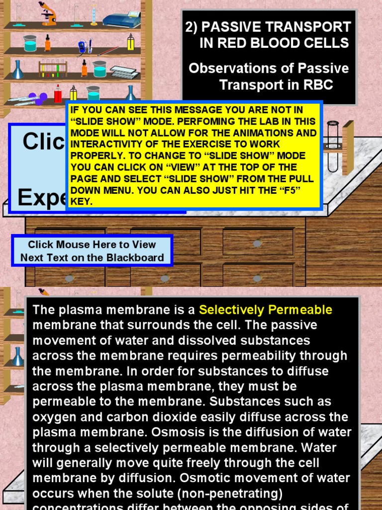 Passive Transport - Virtual Lab | PDF | Osmosis | Cell Biology