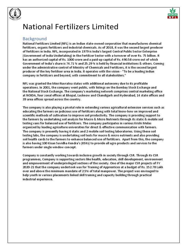 Company Analysis NFL PDF Economies