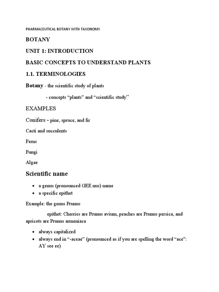 Intro to Pharmaceutical Botany | PDF | Hypothesis | Scientific Method