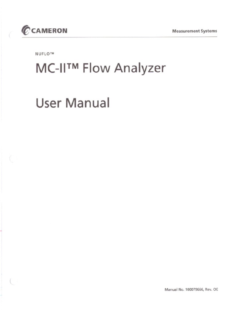 NUFLO™ MC-II™ Flow Analyzer User Manual | PDF