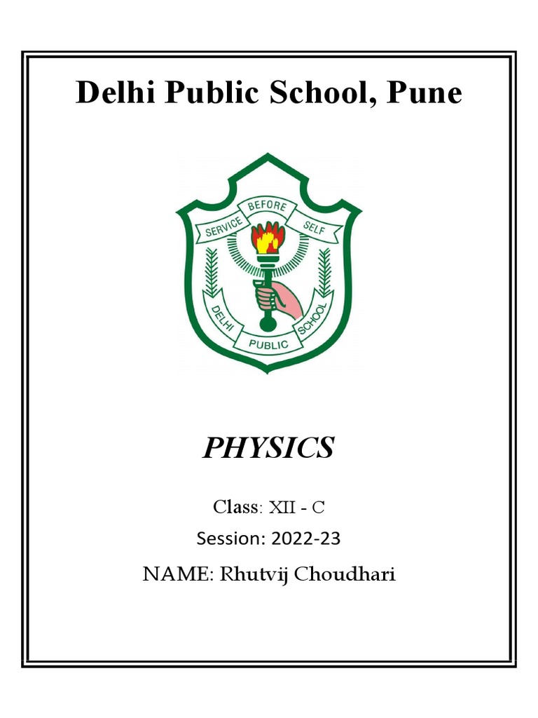 DPS Pune Physics Project on Electromagnetic Induction | PDF | Electromagnetic Induction ...