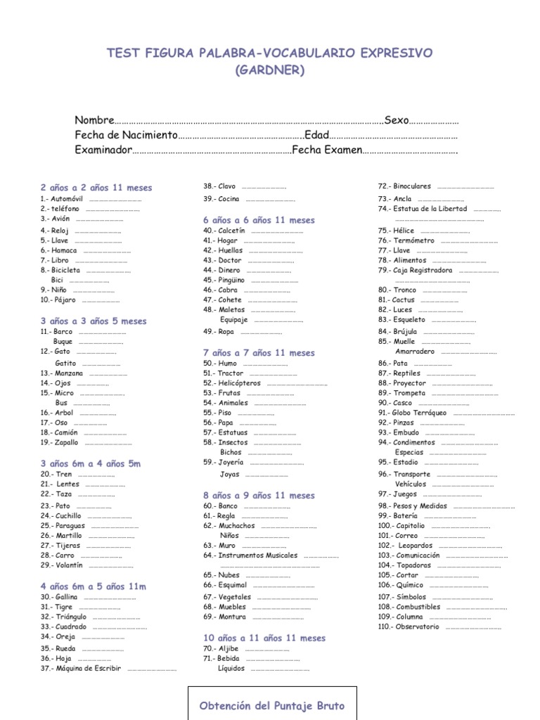 Protocolo Gardner Expresivo | PDF