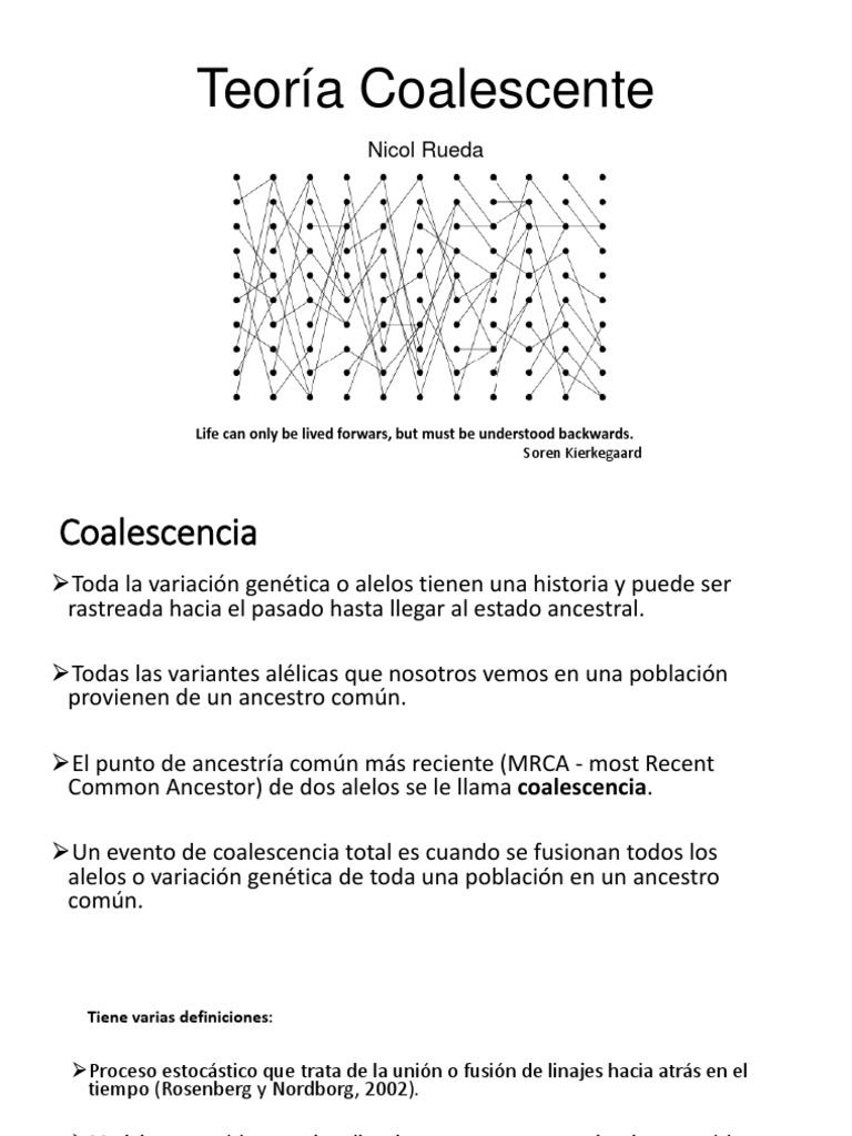 Teoría Coalescente | PDF | Evolución biológica | Biología evolucionaria