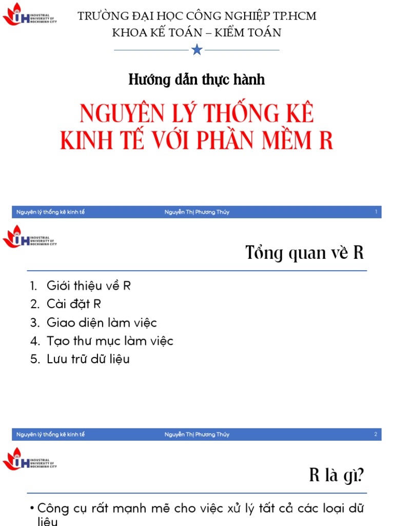 Huong Dan Thuc Hanh R | PDF