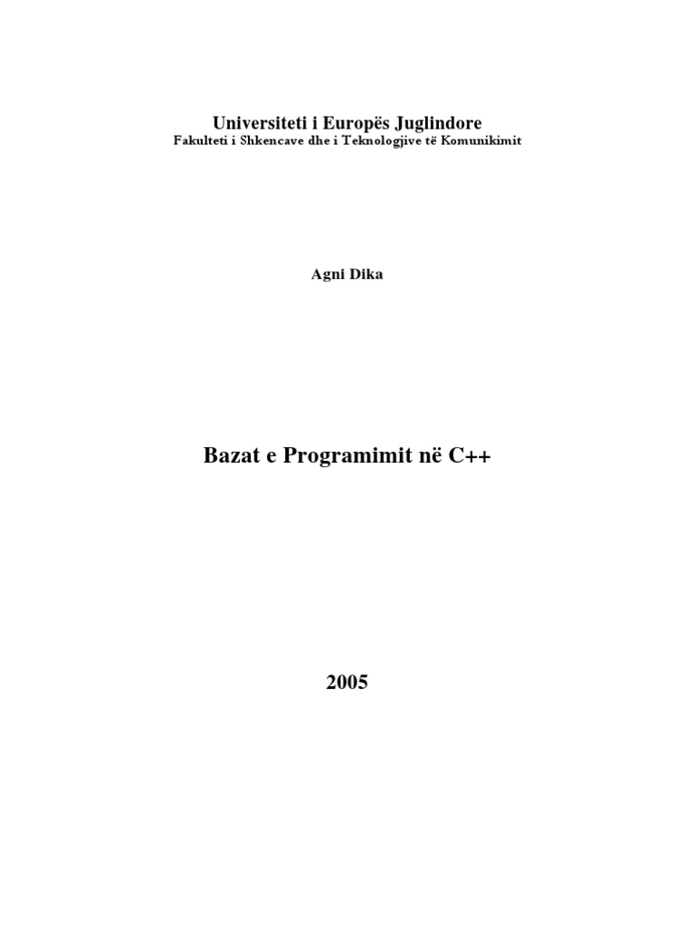 Programimi CPP | PDF