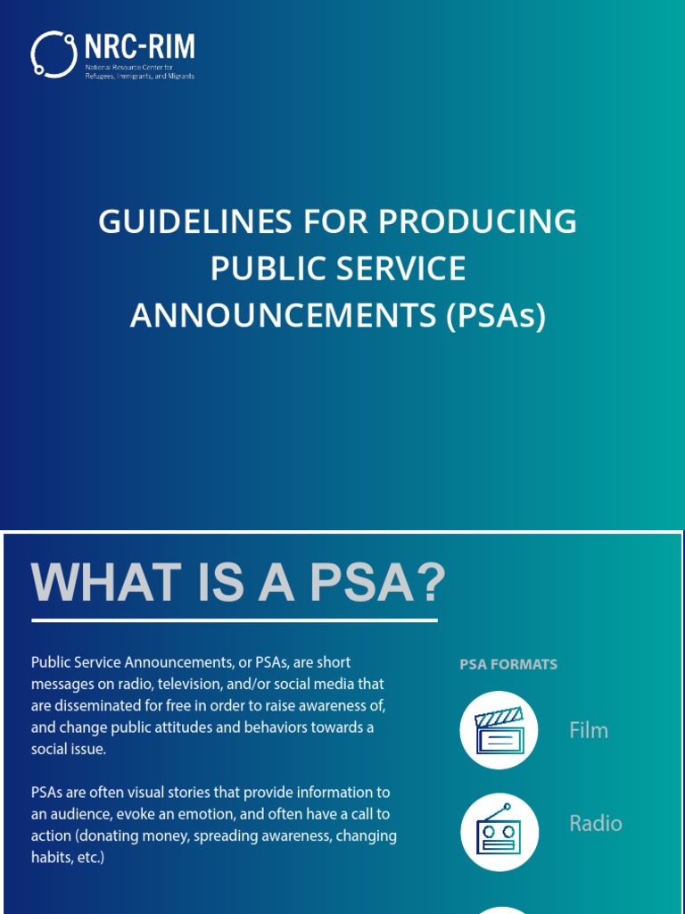 PSA Guidelines Final | PDF | Mass Media | Communication