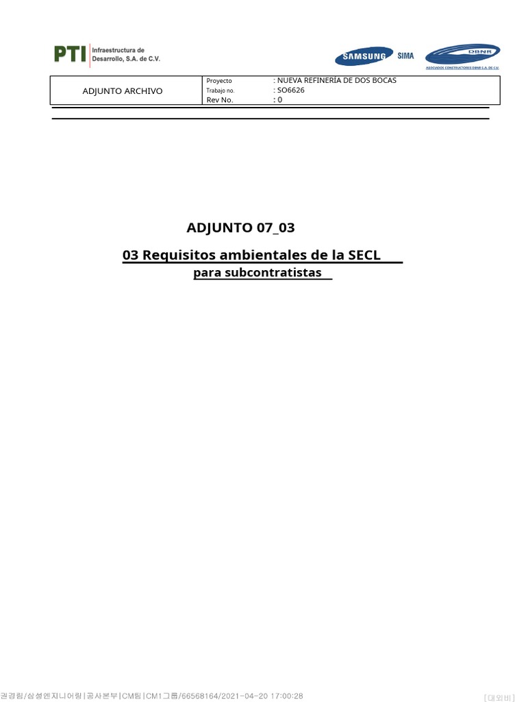 01 - Itb - Att - 07 - 03 SECL Environmental Requirements For ...