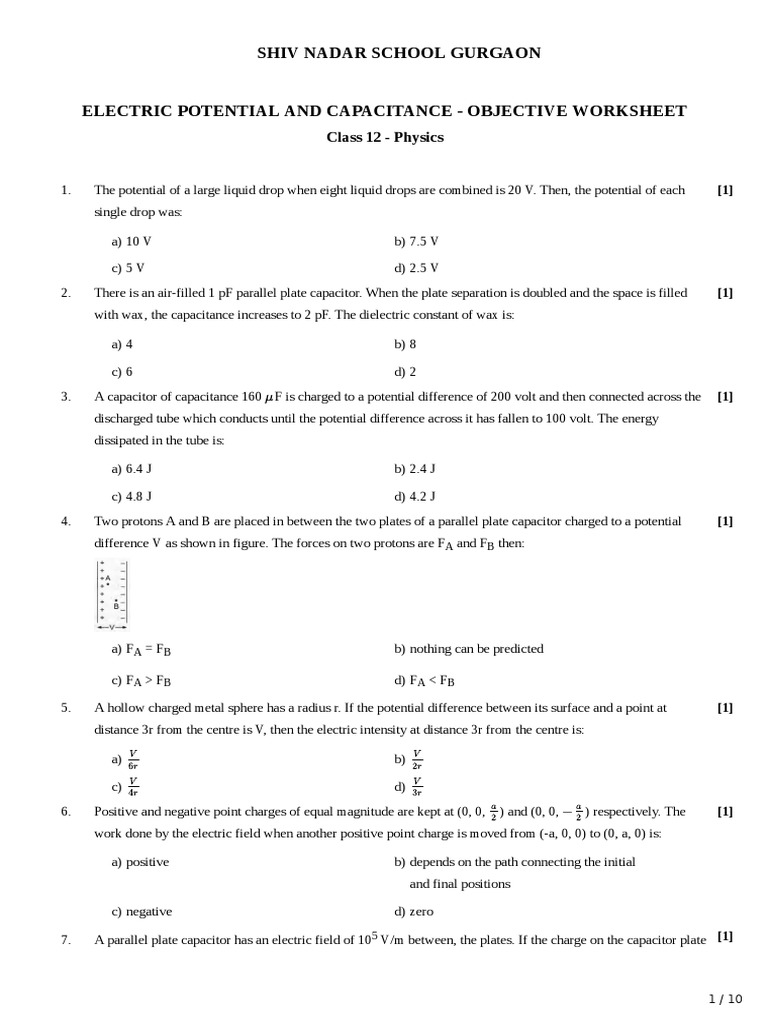 Electric Potential and Capacitance | PDF | Capacitor | Capacitance