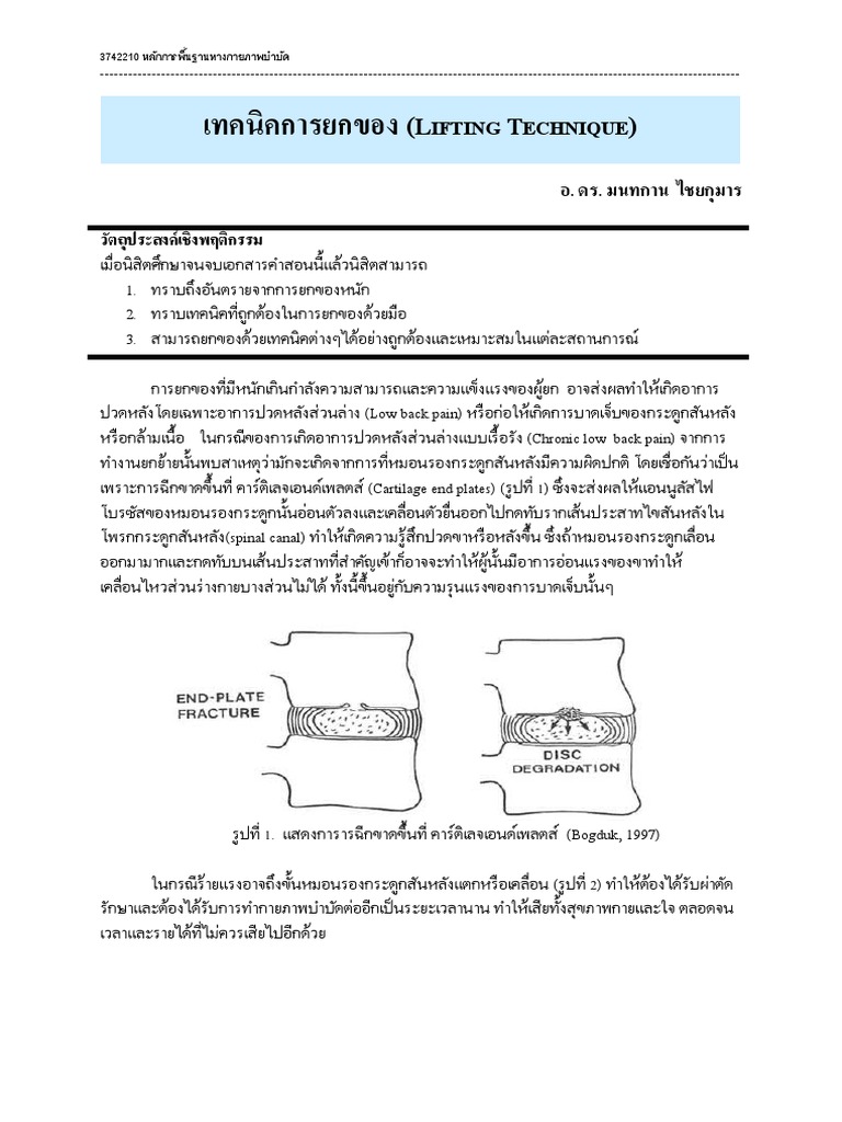 ch6 Lifting Technique | PDF