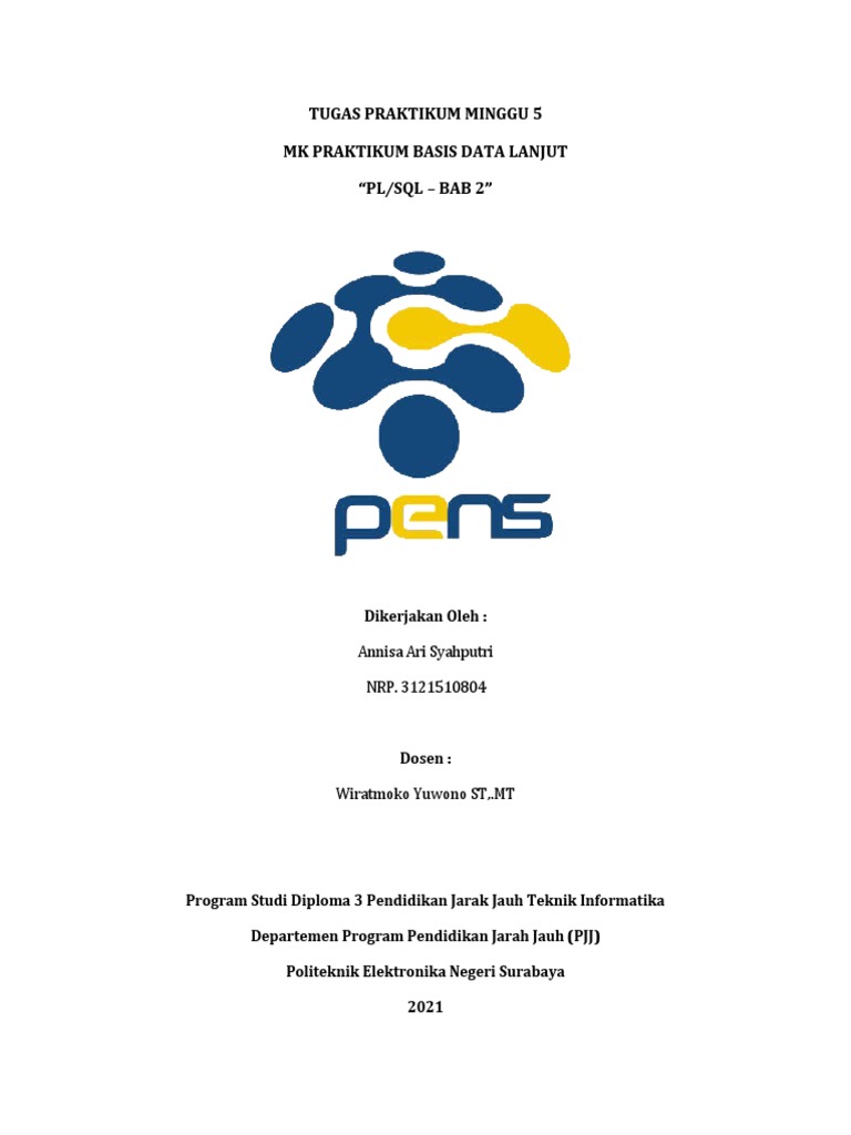 Annisa Ari Syahputri (3121510804) - p2 SQL Fungsi Group | Download Free PDF | Pl/Sql | Variable ...