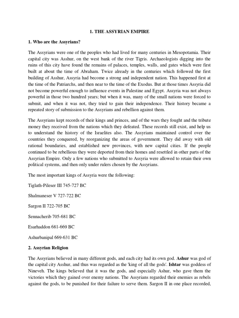 ASSYRIANS | PDF | Kingdom Of Judah | Isaiah