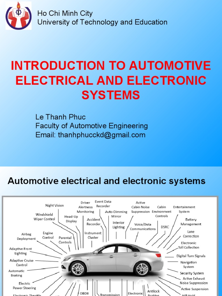Chapter 1 - Introduction To Automotive Electrical and Electronic System ...