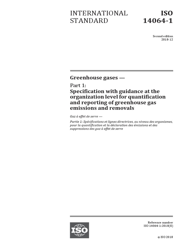 Iso14064 1 2018 Download Free Pdf Greenhouse Effect Greenhouse Gas