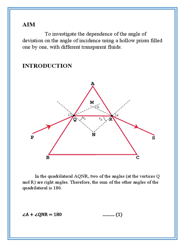 Project End | PDF | Prism | Refraction