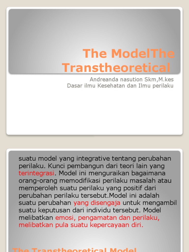 V.the ModelThe Transtheoretical | PDF