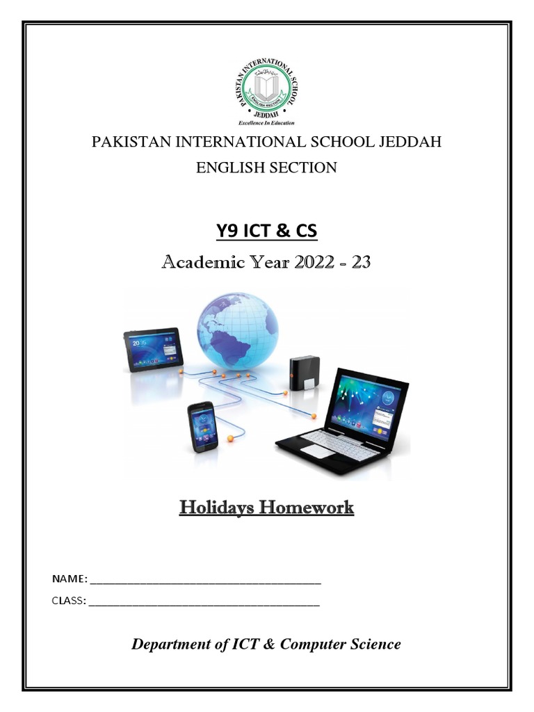 Y9-ICT and CS Holiday Homework 2022-23 | PDF | Databases | Educational Technology