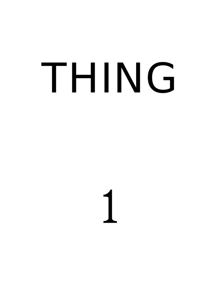 Thing Sign | PDF