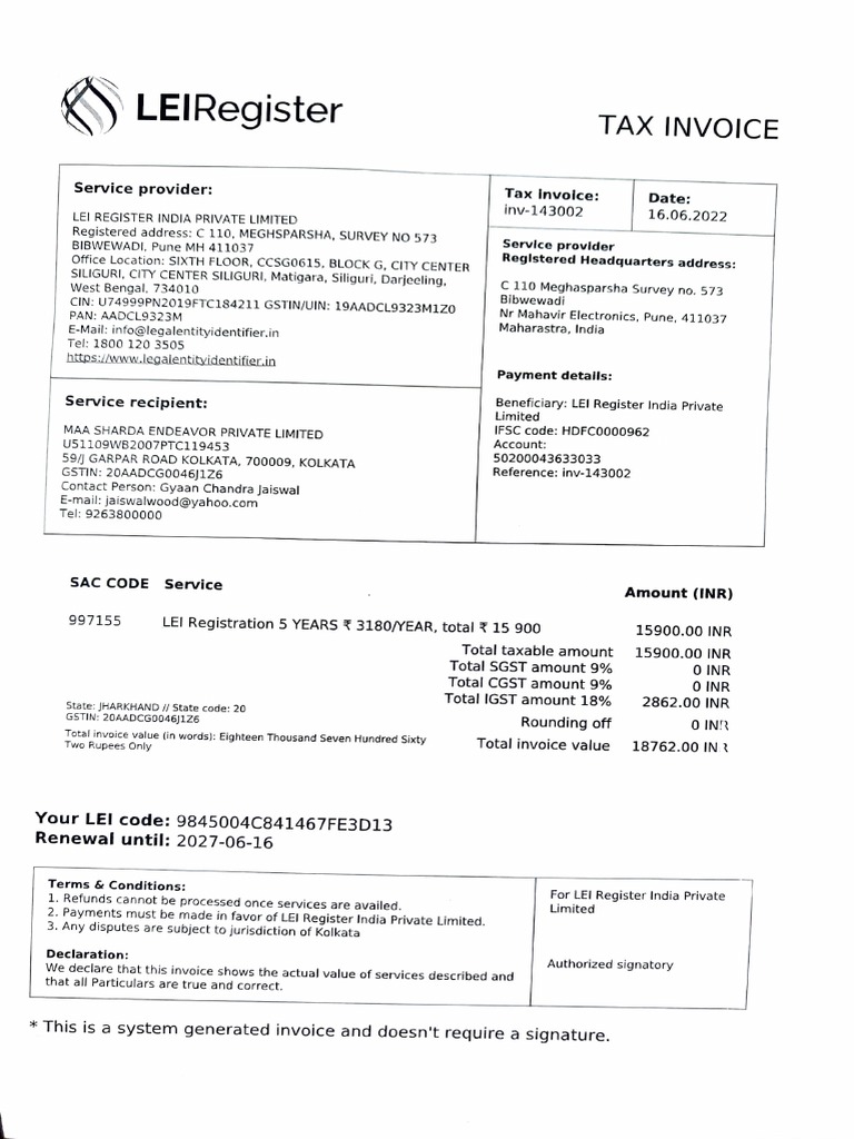 Lei, Maa Sharda | PDF | Taxes | Payments